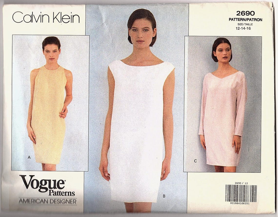 Vintage Vogue Sewing Pattern 2690, American Designer, Calvin Klein - Etsy