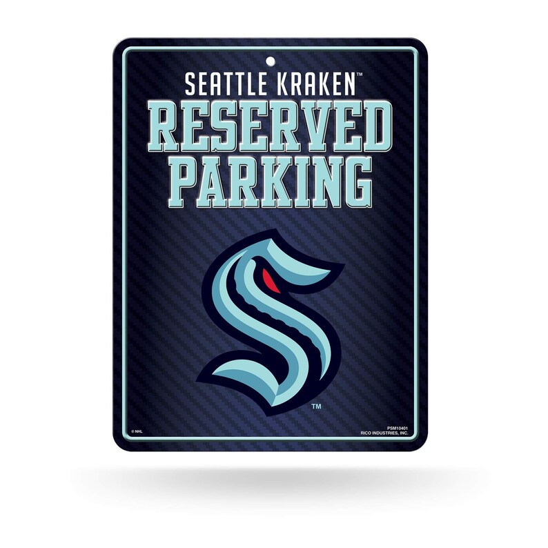 Seattle Kraken Premium Metal Wall Parking Sign, 8.5x11 Inch, Primary ...
