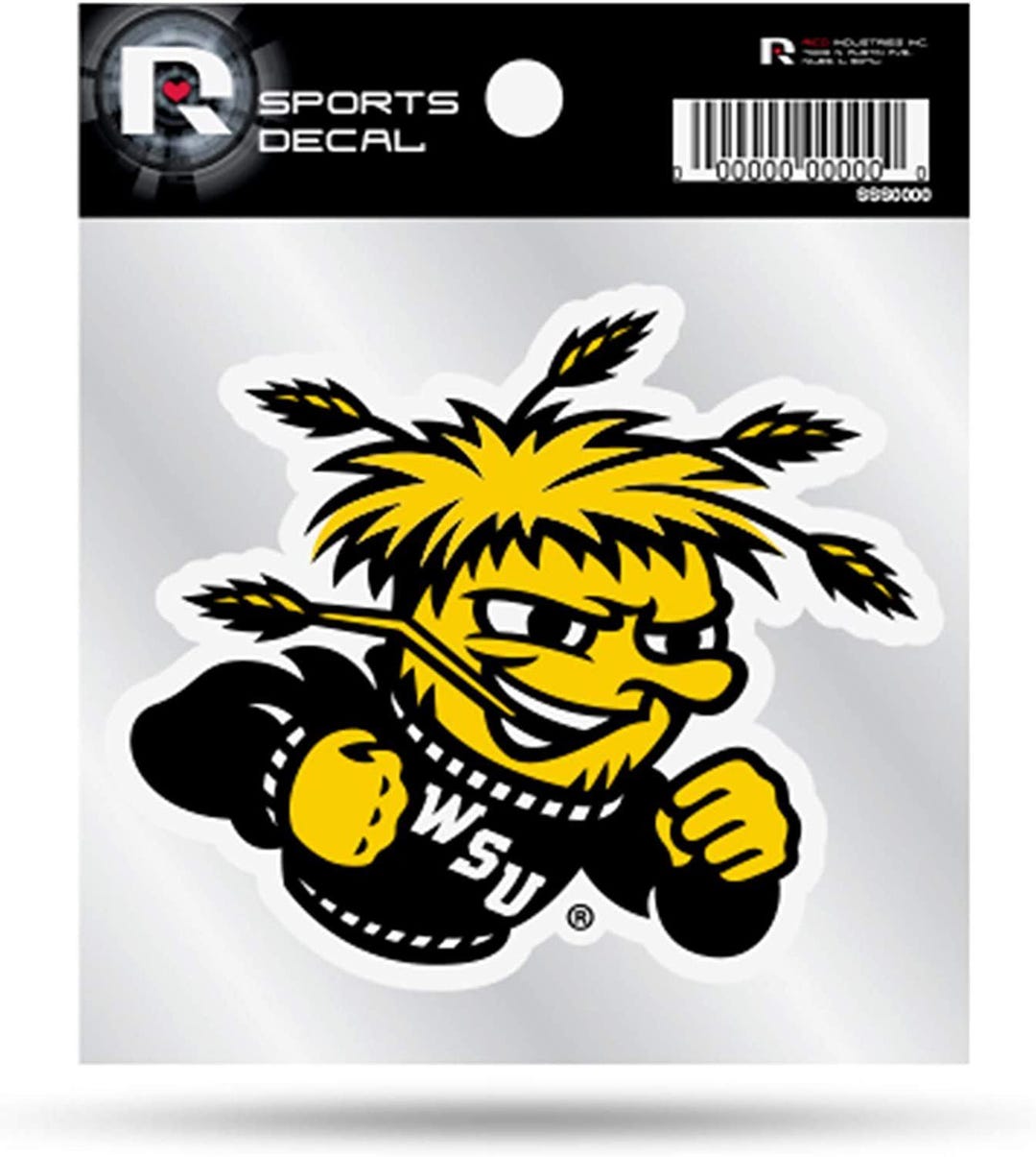 Wichita State Shockers Premium 4x4 Decal With Clear Backing Flat Vinyl ...
