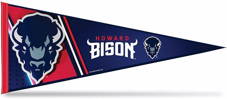 Howard University Bison Primary 12" X 30" Soft Felt Pennant - Etsy
