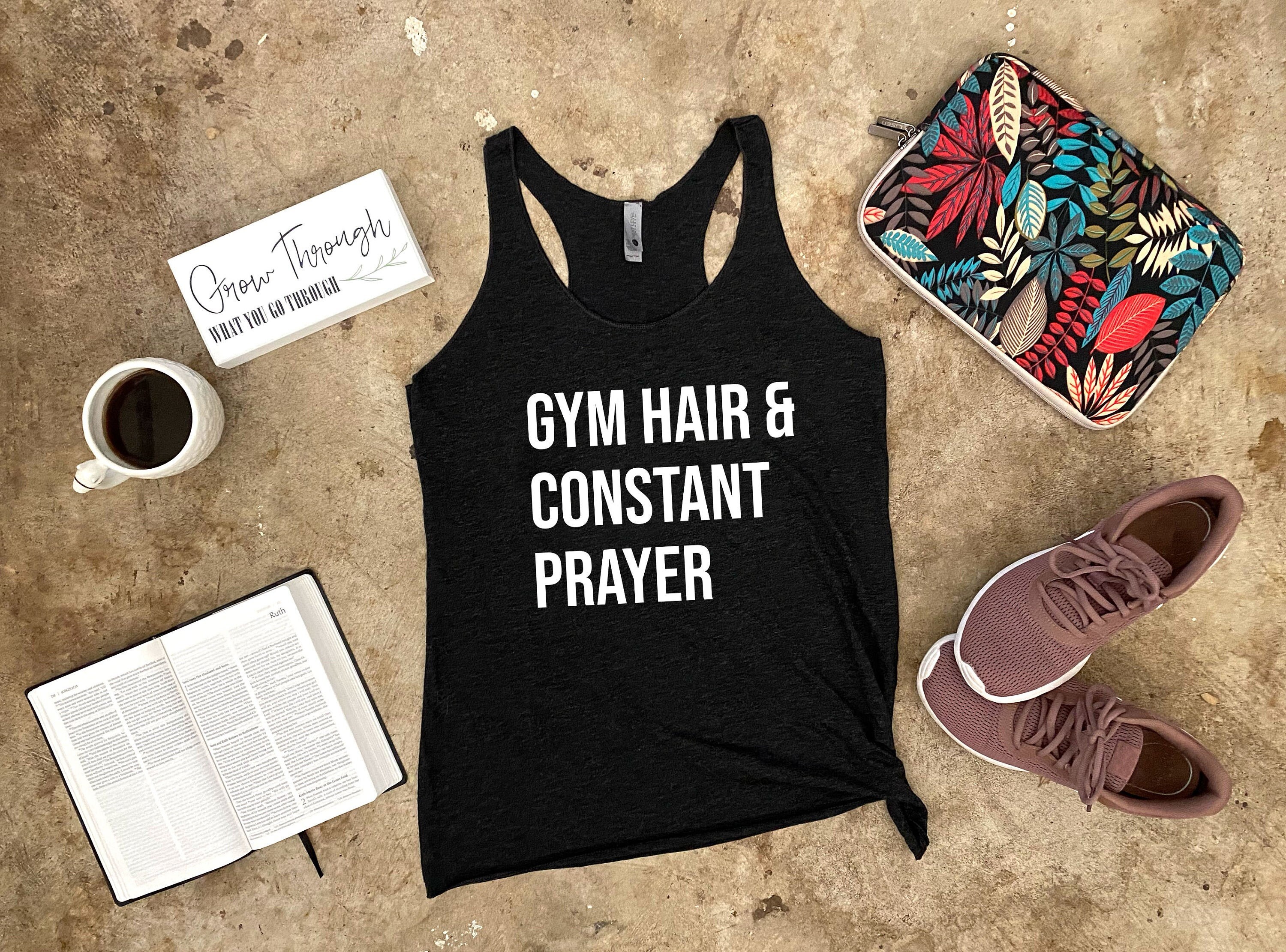 Gym Hair and Constant Prayer Christian Workout Top Womens - Etsy