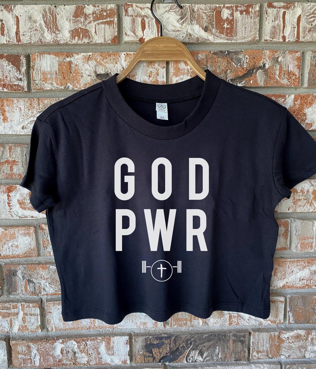 Weightlifting Crop Top, God PWR, Workout Crop Tops, Christian Womens ...
