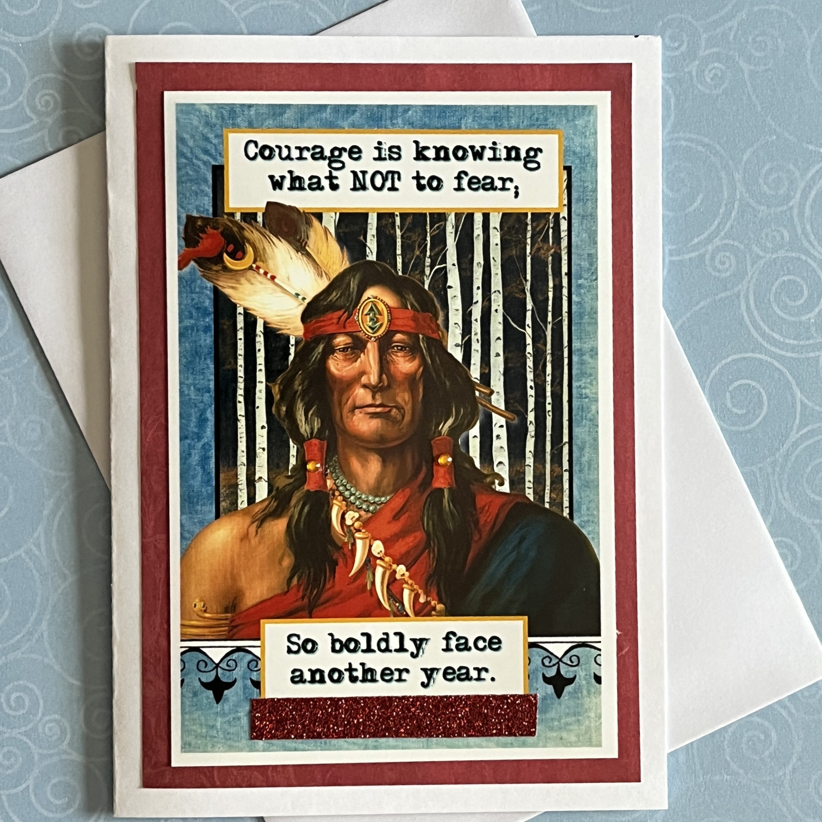 Birthday Greeting Card Native American - Etsy
