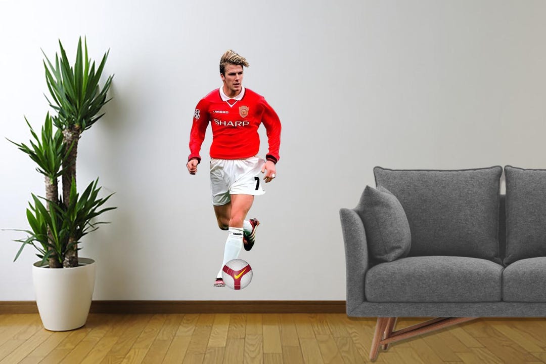 David Beckham Soccer Player Wall Decal – Life-size Cutout Removable ...