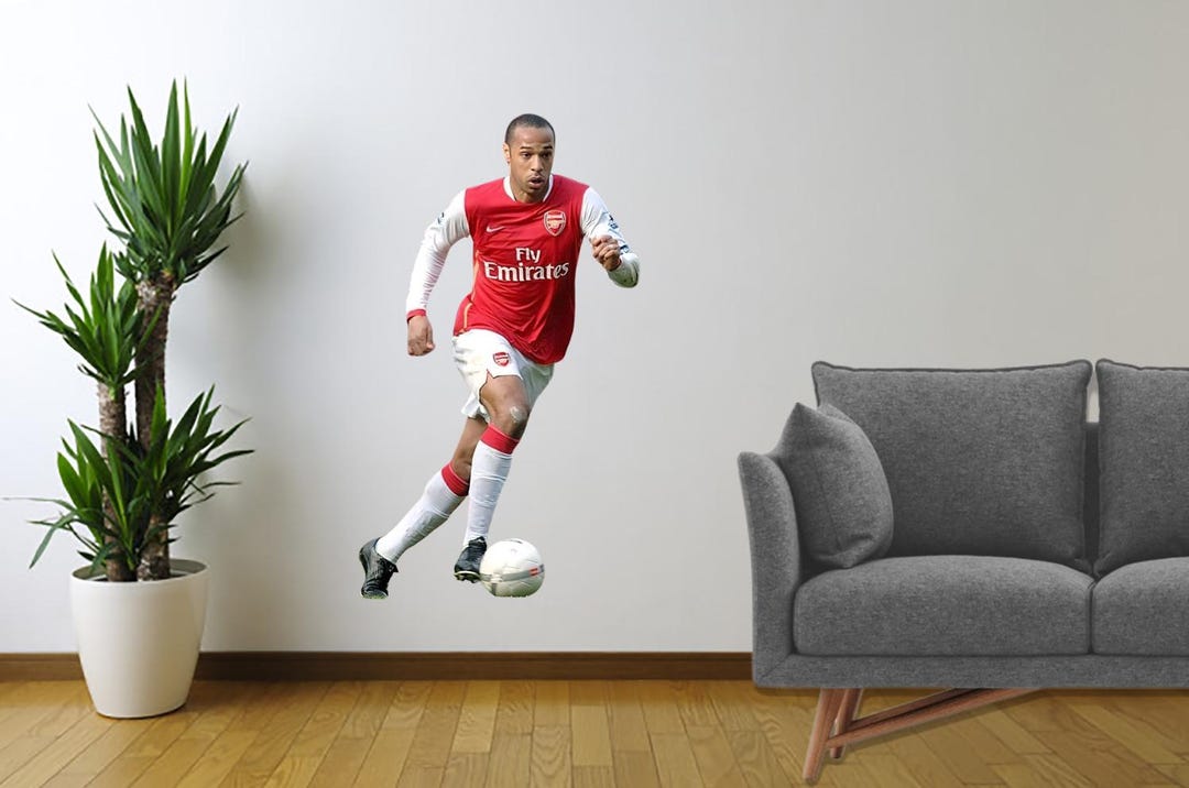 Thierry Henry Soccer Player Wall Decal – Life-size Cutout Removable ...