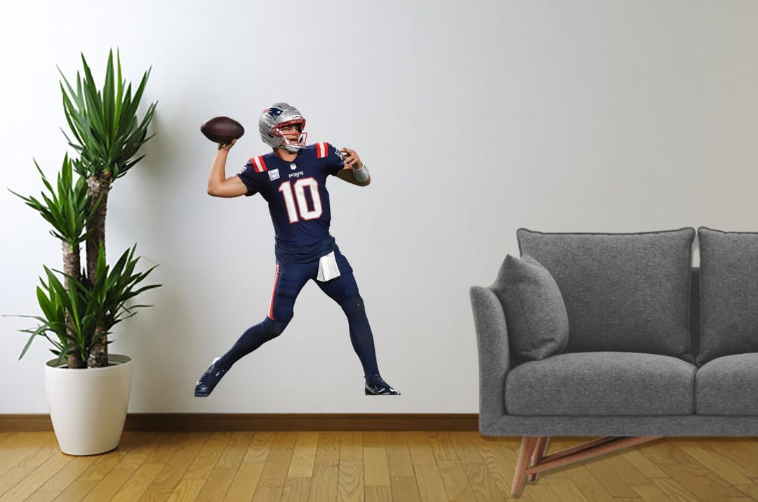 Drake Maye Wall Decal – Removable Football Player Vinyl Sticker - Etsy