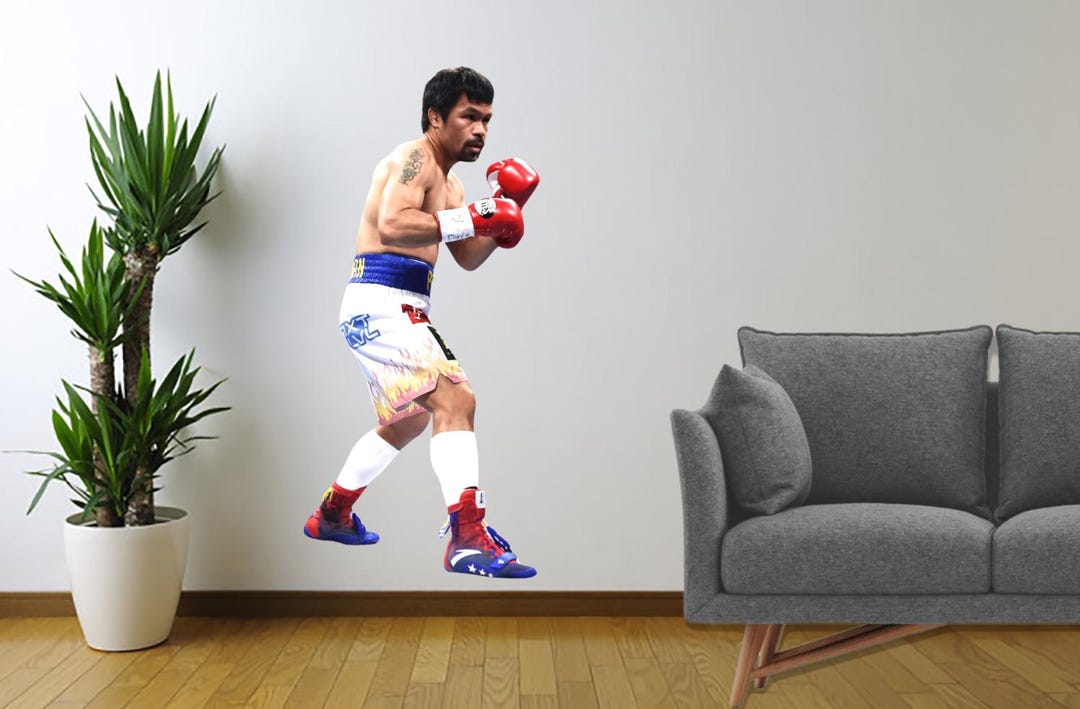 Manny Pacquiao Boxing Wall Decal – Life-size Cutout Removable Vinyl ...