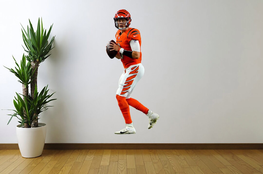 Joe Burrow Wall Sticker, Bengals Football Decal, Football Fathead Style ...