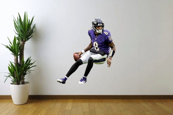 Lamar Jackson Baltimore Ravens Football Fathead Style Wall - Etsy