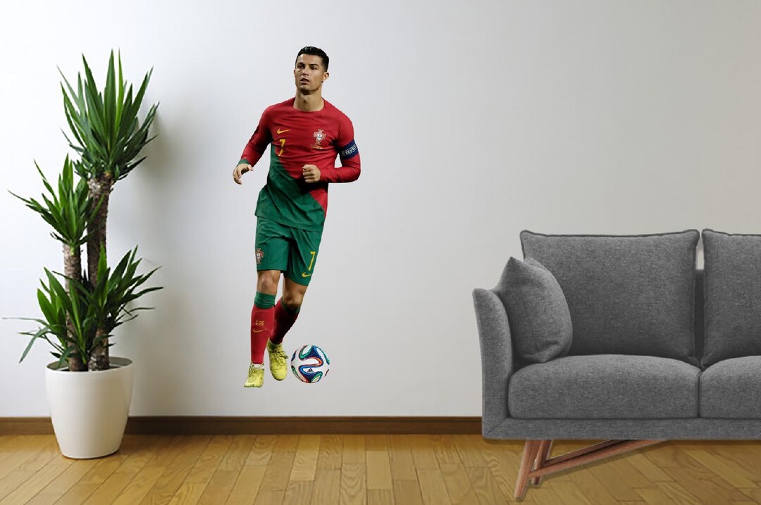 Cristiano Ronaldo Soccer Player Wall Decal – Life-size Cutout Removable ...