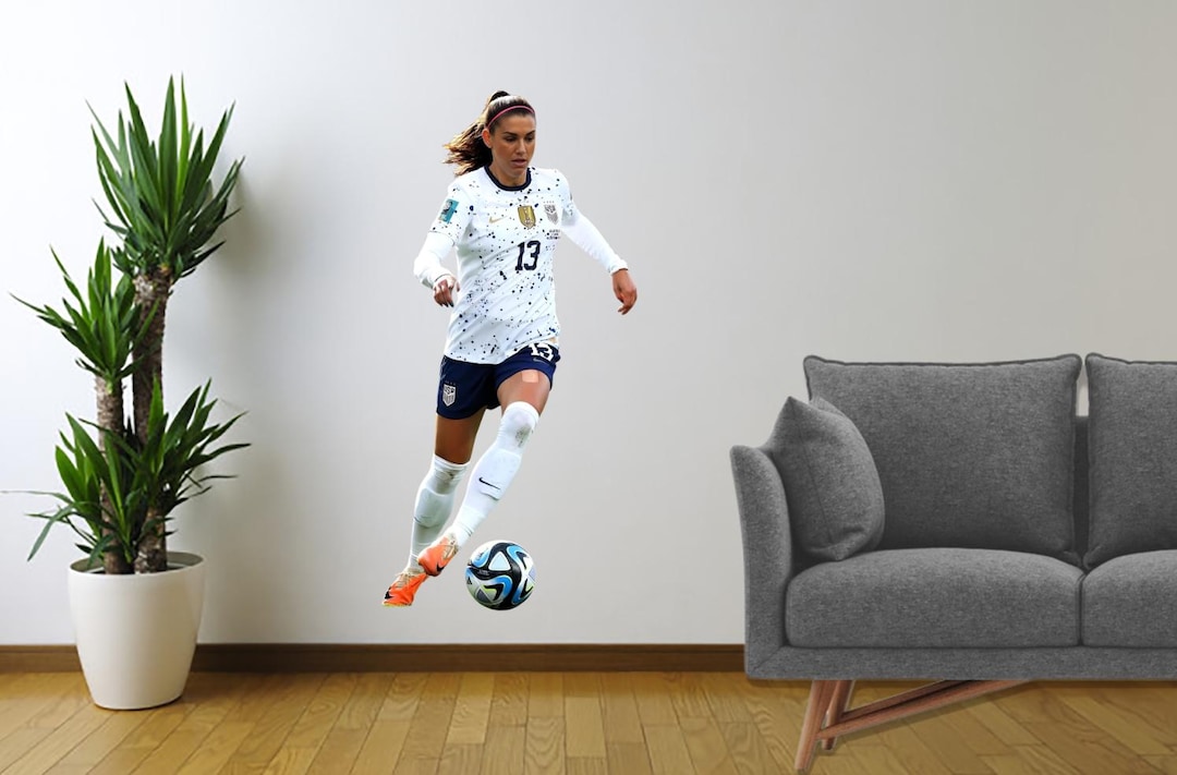 Alex Morgan Removable & Reusable Wall Decal - Soccer Player Full Body ...