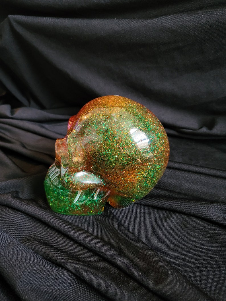 Epoxy Skulls, Paper Weight, Desk Art, Home Decor, Halloween - Etsy