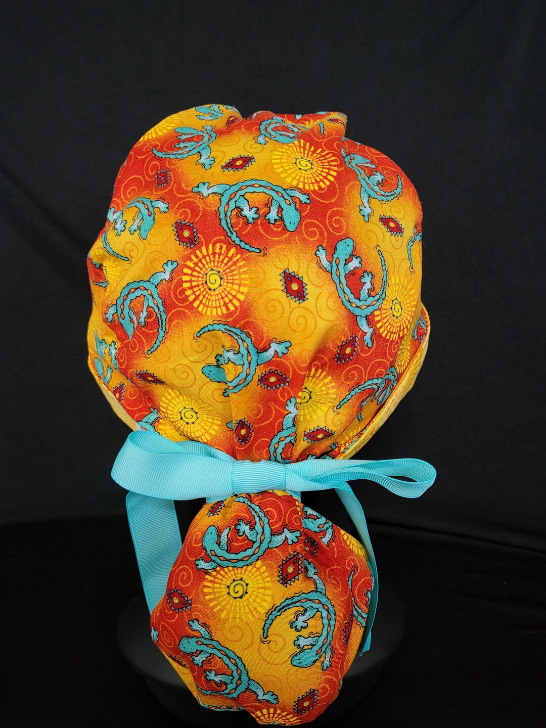 Scrub Cap, Lizards, Sun, Bright, Santa Fe Style, Desert, Ponytail ...