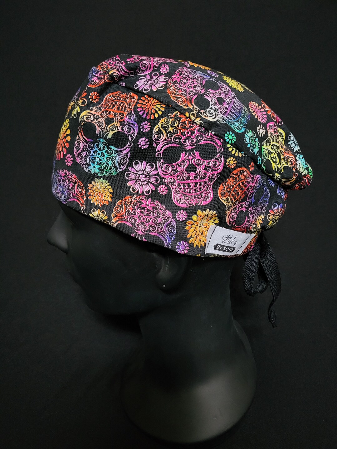Scrub Cap, Colorful Skulls, Mens, Cinco De Mayo, Dia De Muertos, Day of ...