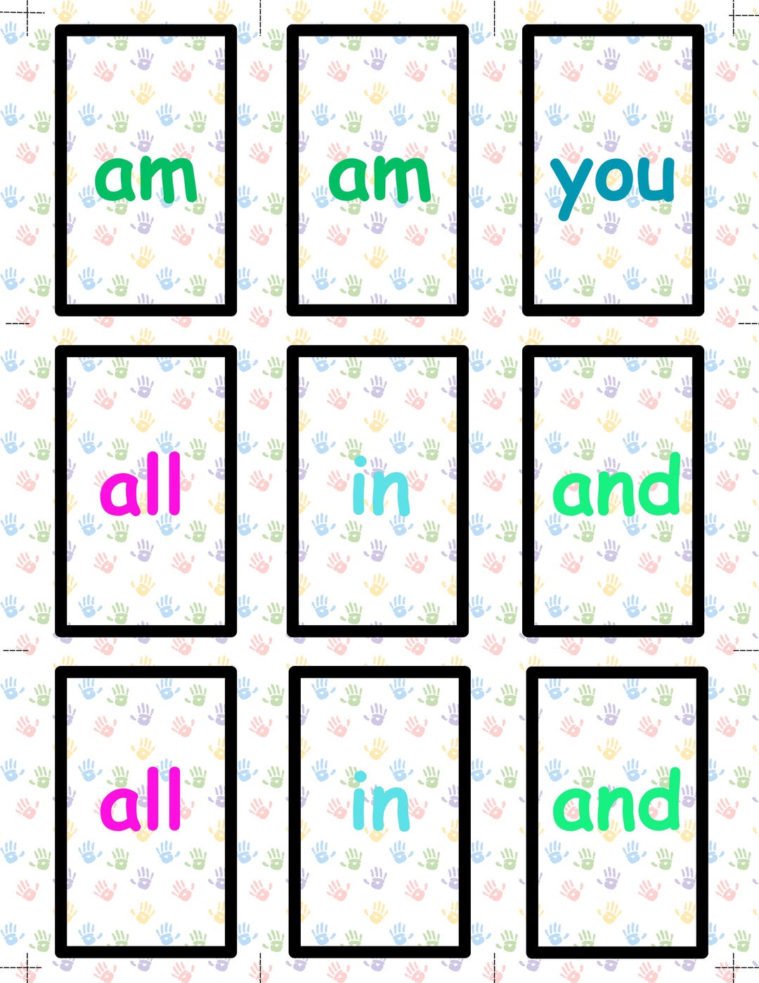 Kindergarten Sight Words Go Fish and Game of Memory Fun Learning ...