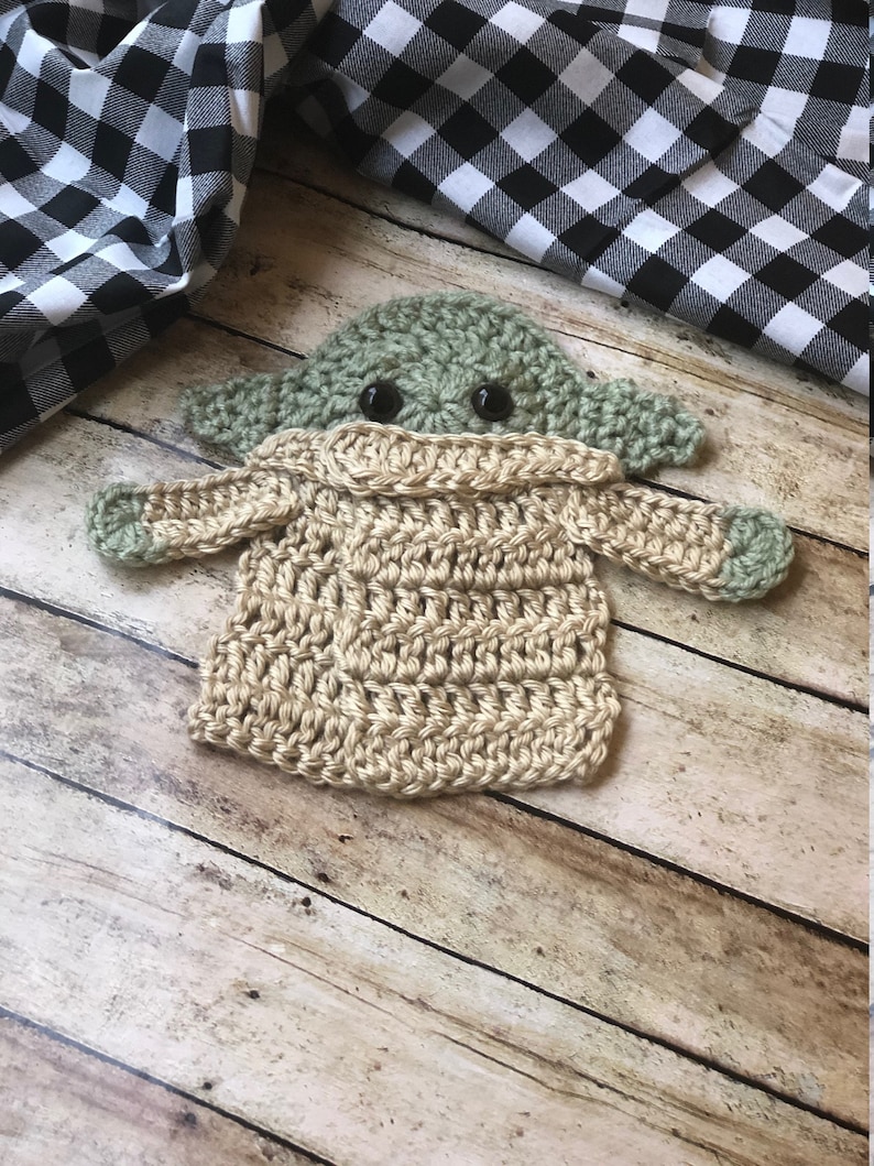 CROCHET PATTERN Baby Green Alien Applique - Etsy