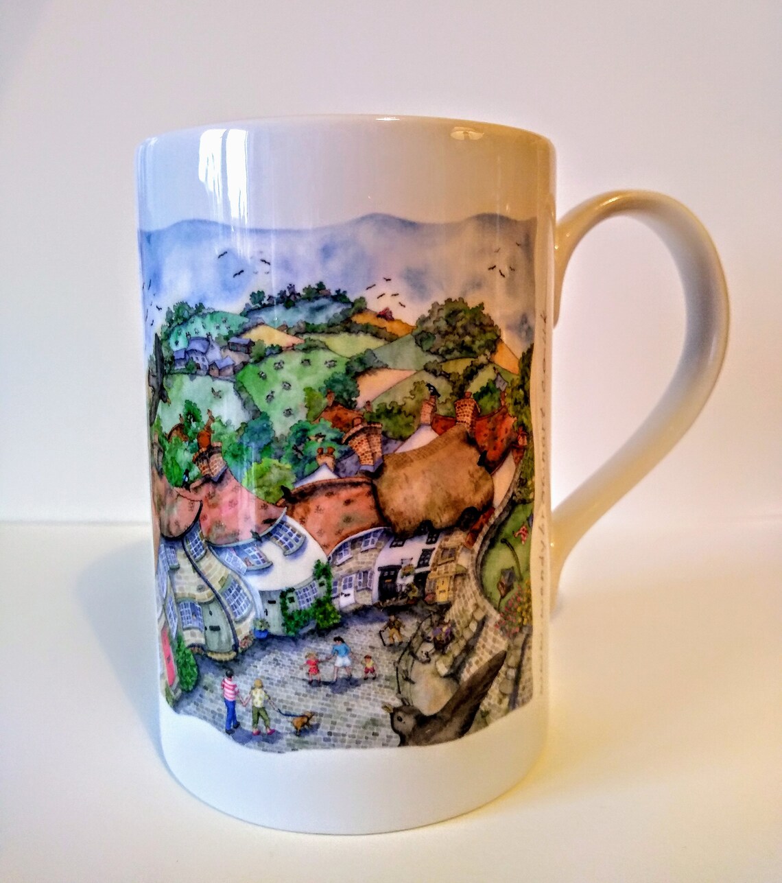 Gold Hill Shaftesbury Dorset Colourful Porcelain Mug - Etsy