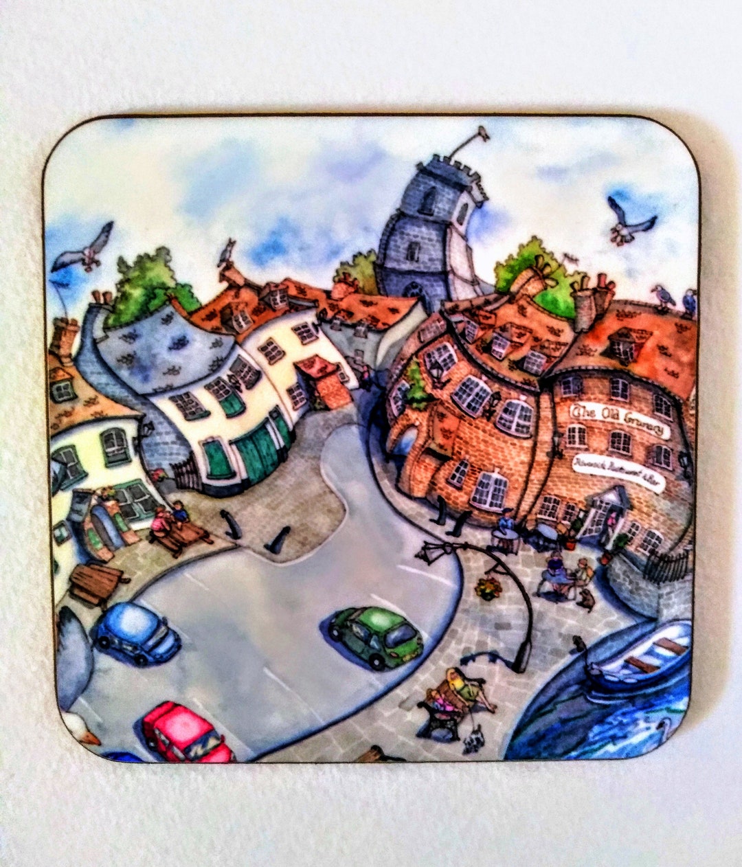 Wareham Quay, Dorset Coaster. Colourful Home and Kitchen Gift. - Etsy ...