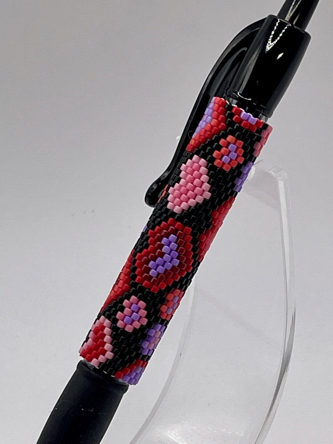Pen, Valentine's Day Hearts, Handmade Beaded Wrap, Pilot G2 - Etsy