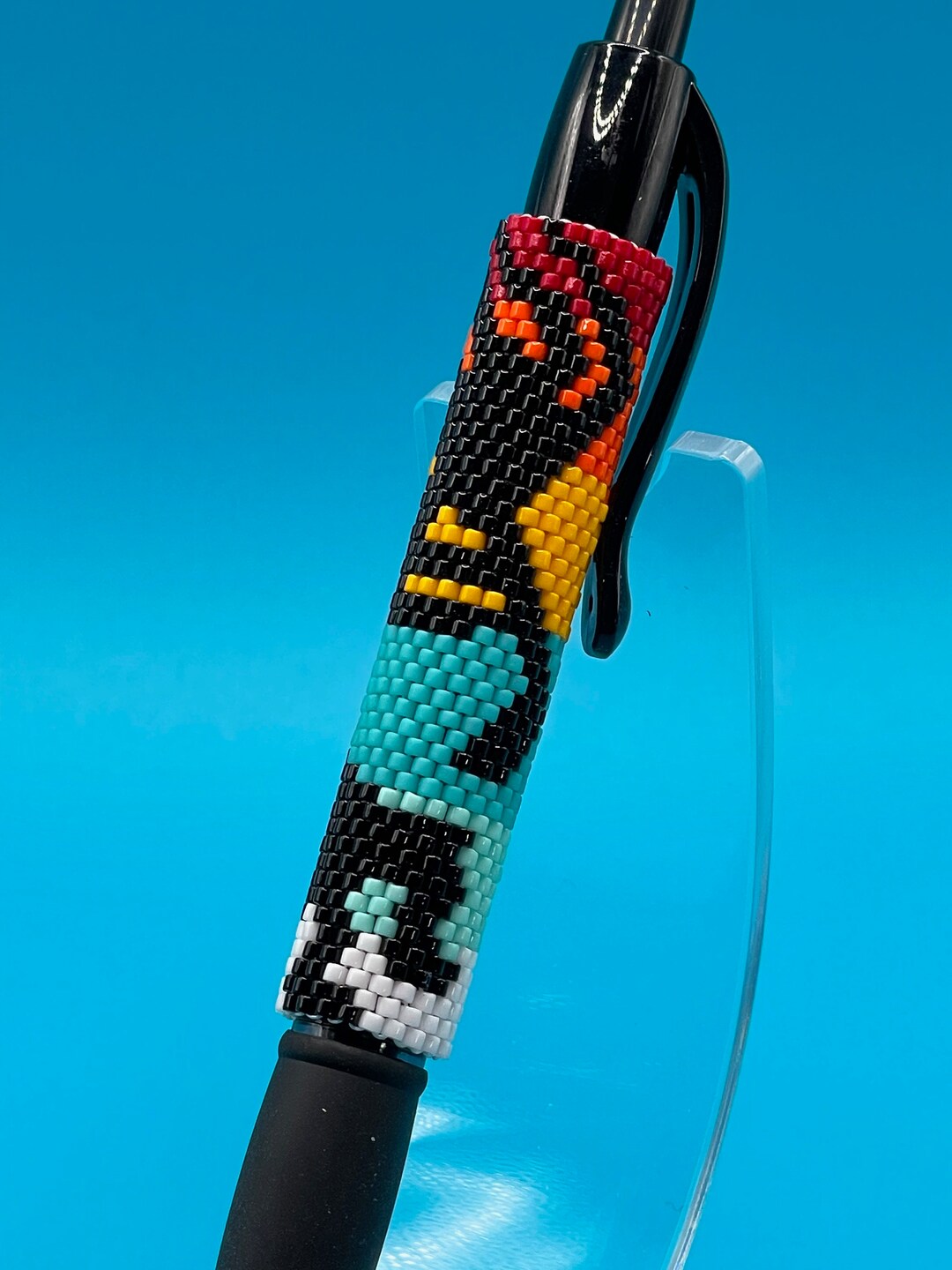Custom Beaded Pen Wrap KOKOPELLI Native American Style Southwest ...