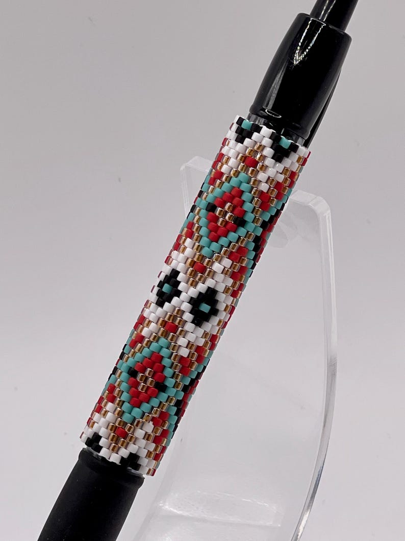 Pens, Artisan Beaded Pen Native American Style Handmade Beadwork Bead ...