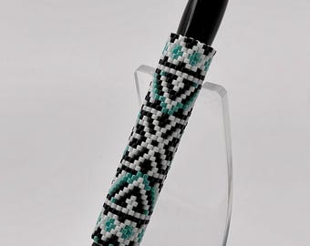 Pens, Artisan Beaded Pen Native American Style Handmade Beadwork Bead ...