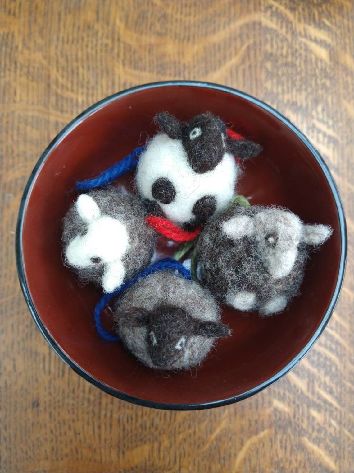 Needle Felted Sheep Bauble Christmas Tree Decoration - Etsy