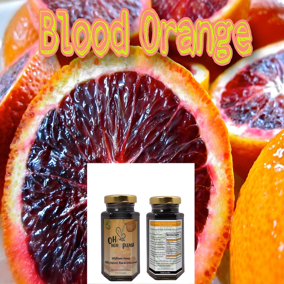 4 Oz Blood Orange - Flavor Infused, 100% Natural, Raw & Unfiltered ...