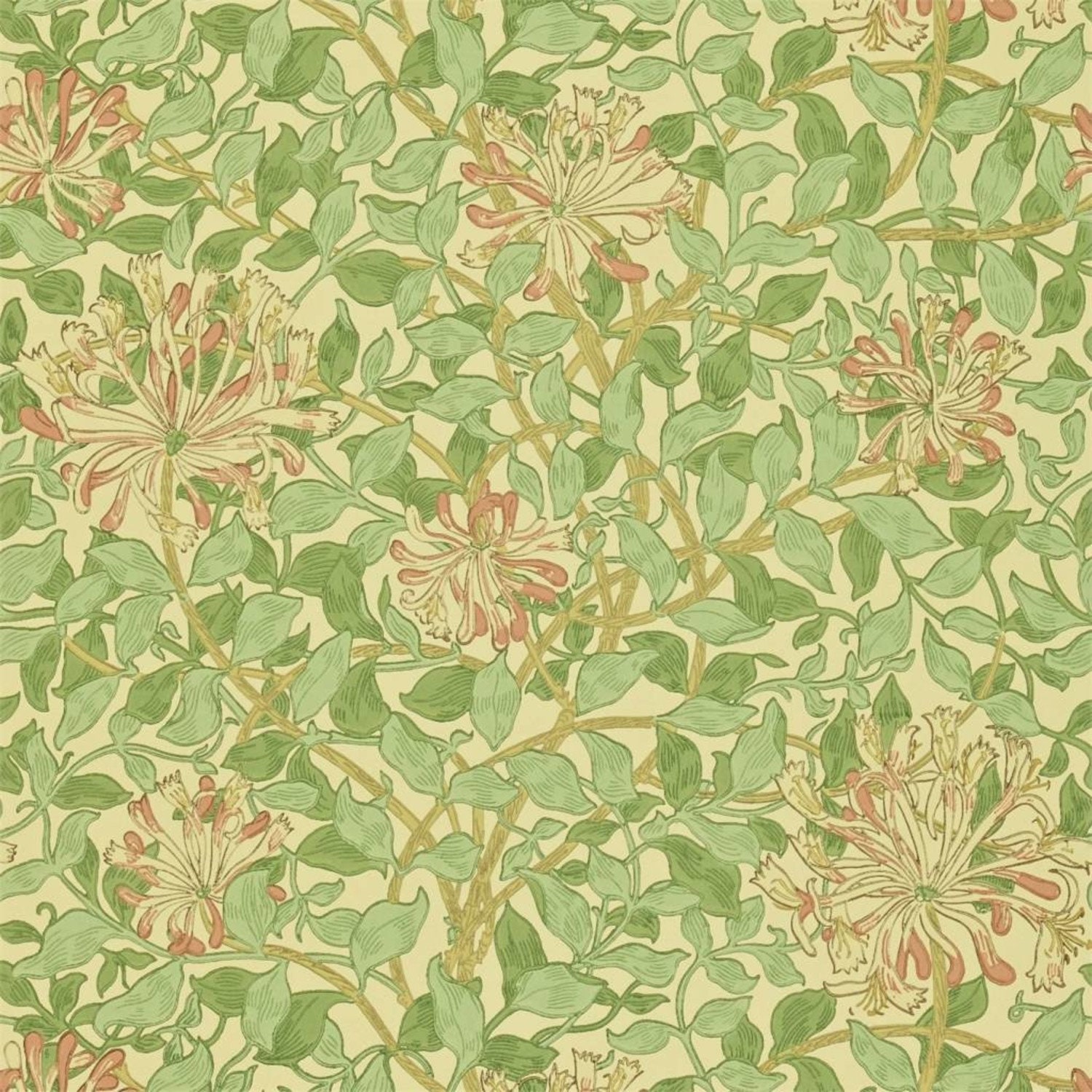 Honeysuckle William Morris Dollhouse 1:12 Scale Wallpaper Digital ...