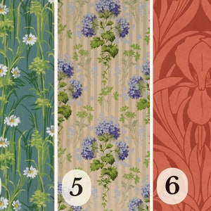 Vintage Floral Dollhouse 1:12th Scale Wallpaper X10 A4 Printable ...