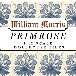 William Morris Primrose Tiles Dollhouse 1:12th Scale | Blue & White ...