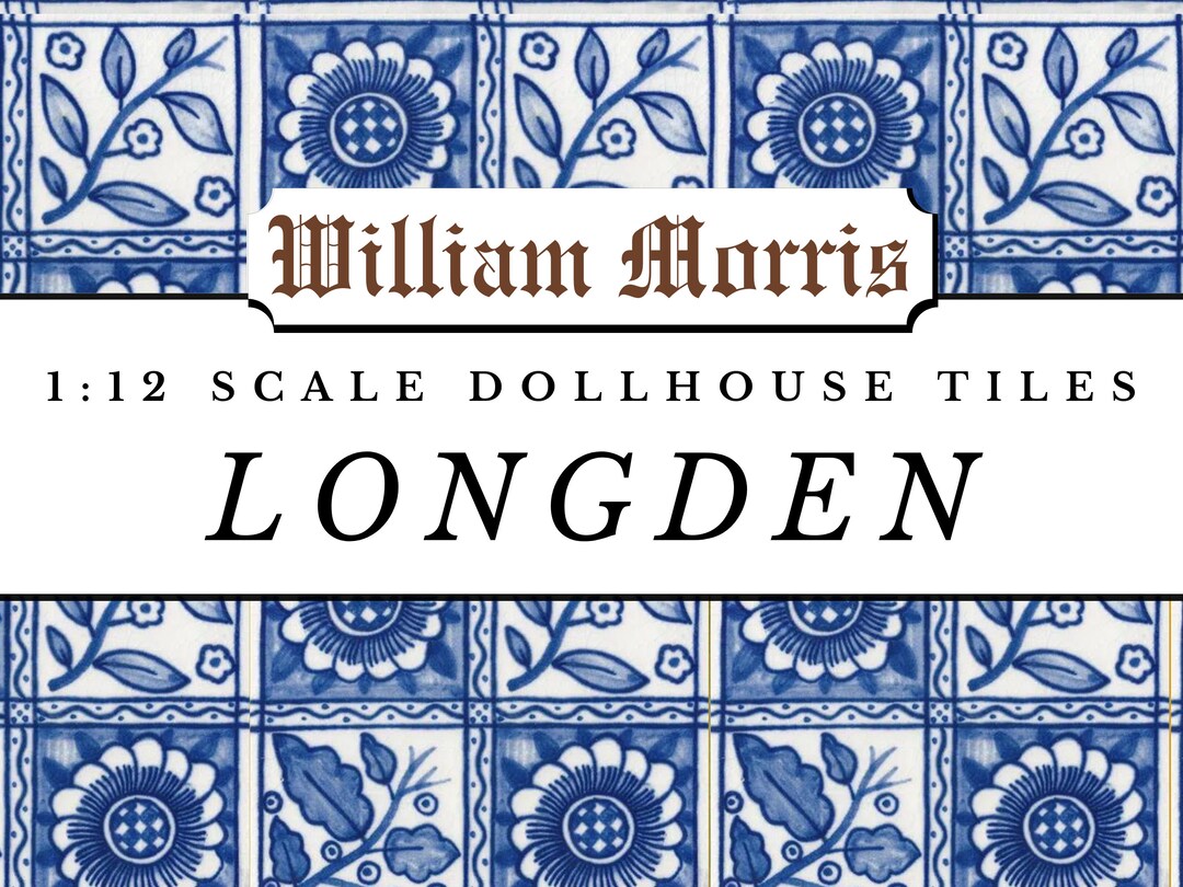 William Morris Longden Tiles Dollhouse 1:12th Scale Victorian Kitchen ...