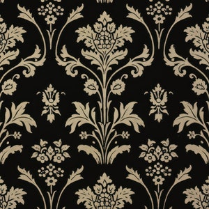 Deathly Damask Dollhouse 1:12 Scale Wallpaper Digital Download Sheets ...