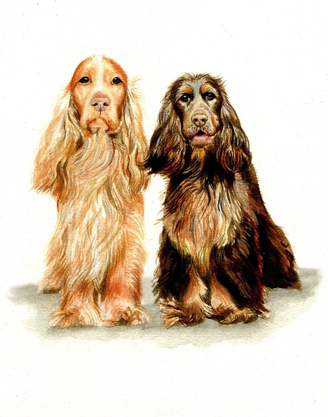 Multiple Dog Pet Portraits Custom Watercolor Group Portrait Paintings ...
