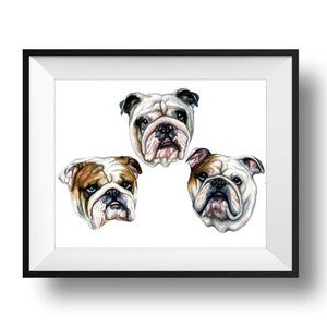 Multiple Dog Pet Portraits Custom Watercolor Group Portrait Paintings ...