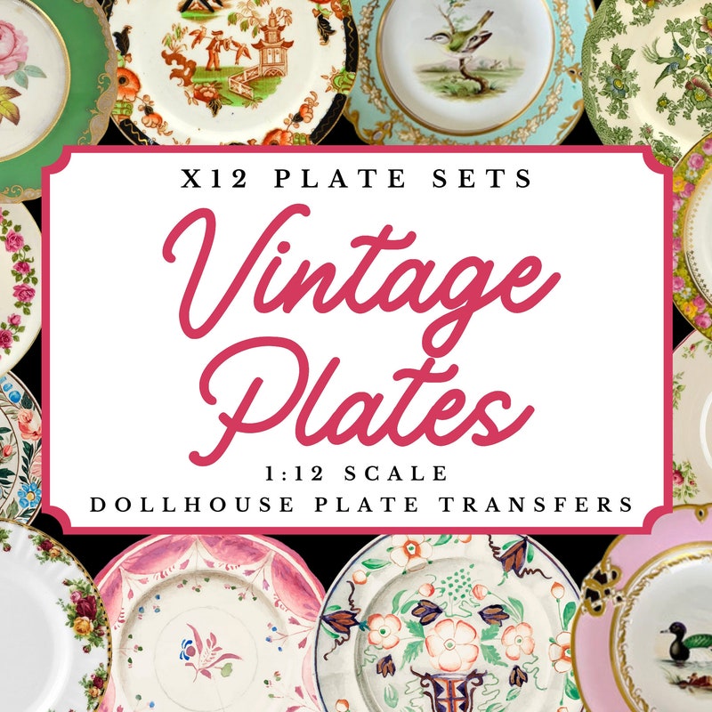 Vintage Plate Pdf - Etsy