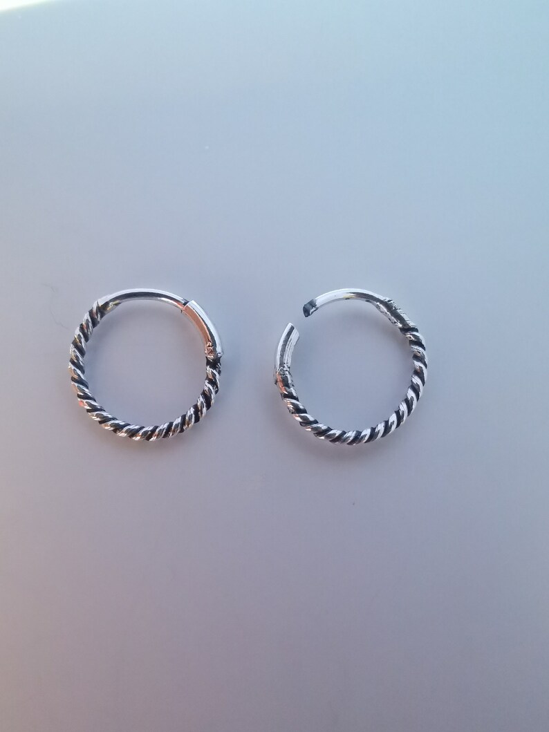 Sterling silver 925 1 pair of nice design hoops for different | Etsy