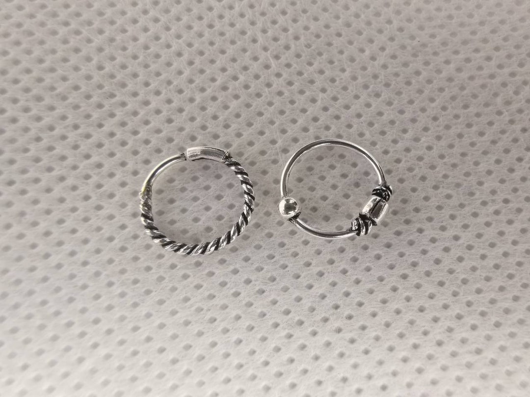 Sterling Silver 925 2 Pieces of Nice Rings for Tragus - Etsy