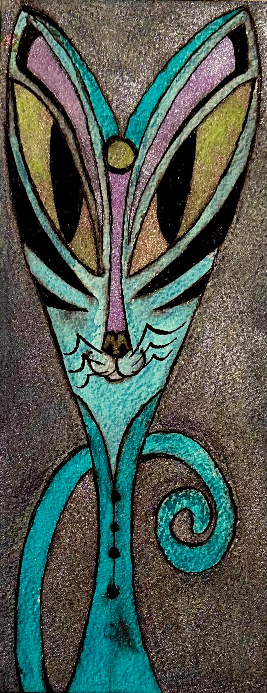 Original Cat Painting 38, created 11/23 4 X 10 - Etsy