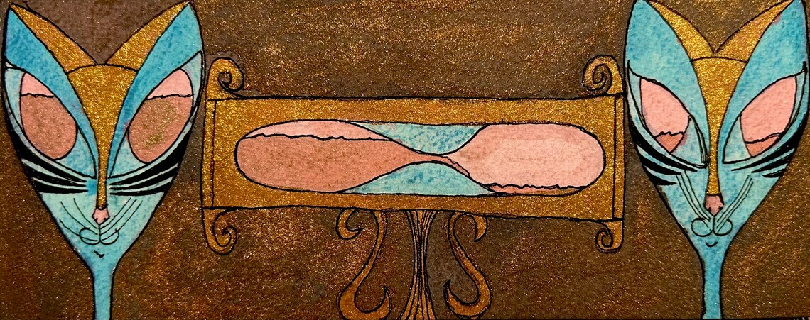 Attention Please: CATS Stop Time, Create Infinity! 8” X 4"—- "like Sand ...