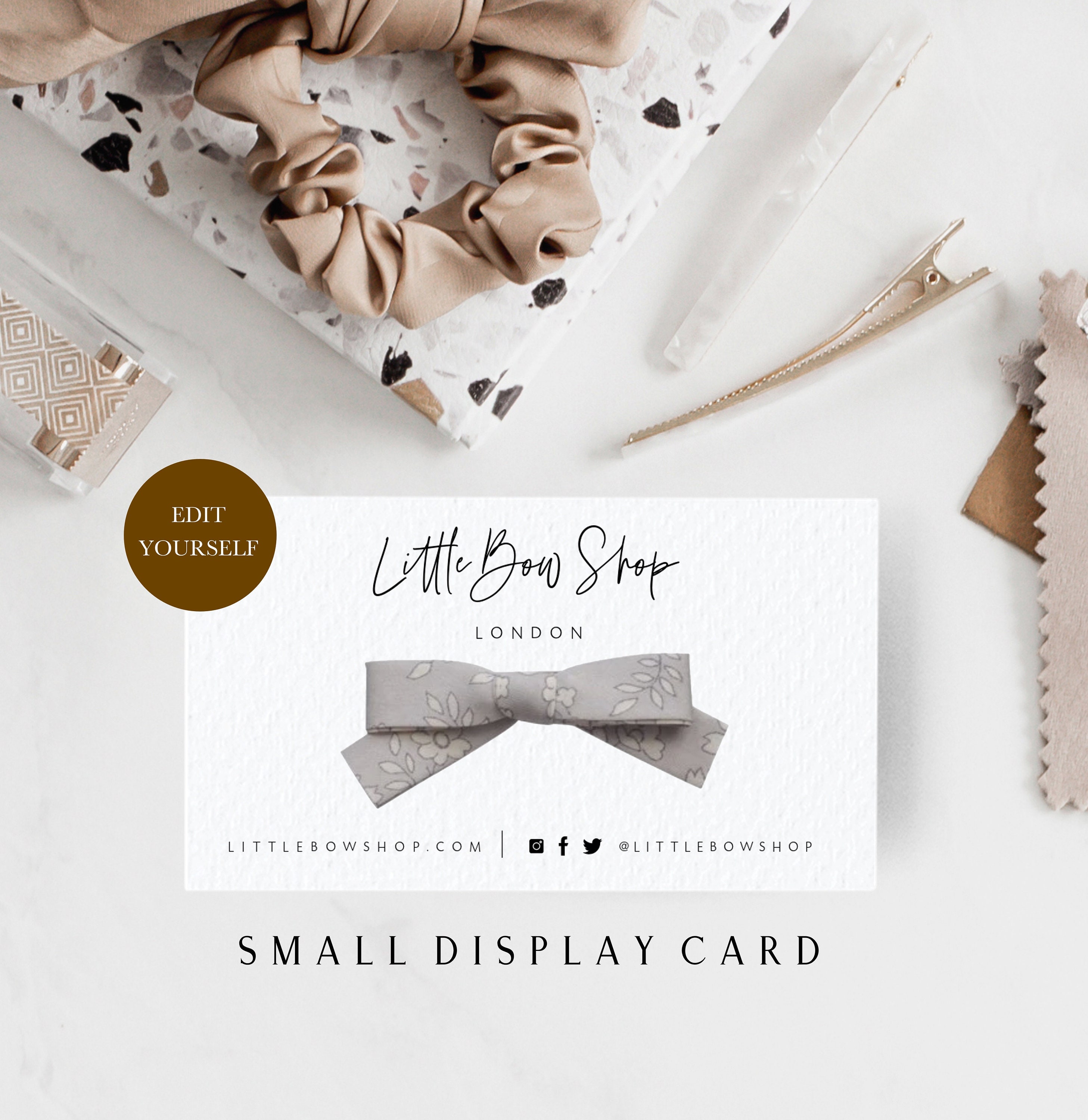 Digital Download Bow Display Bow Hair Clip Hair Bow Card Display Card ...