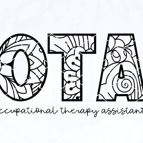 Occupational Therapy Assistant Svg Ota Svg Occupational - Etsy