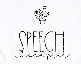 Speech Therapist Svg & Clip Art SLP Speech Language | Etsy