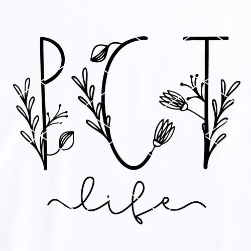PCT Patient Care Technician Svg & Clip Art Tech Floral Flowers - Etsy