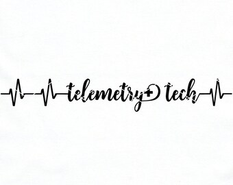 Telemetry Tech Svg & Clip Art Technician Cardiac Monitor | Etsy
