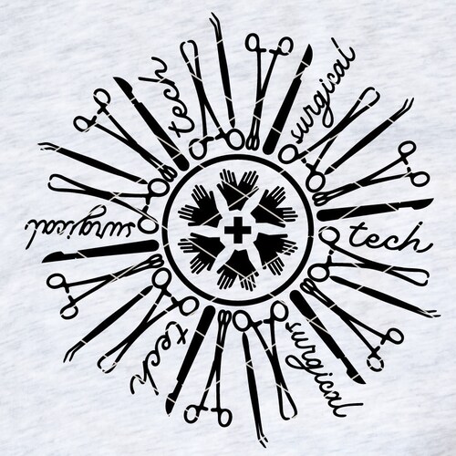 Surgical Technologist Svg Cut File & Clip Art Surgical Tech | Etsy