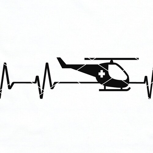 Medical Helicopter Heartbeat Svg Cut File Laser File Trauma | Etsy