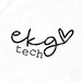 EKG Tech Svg & Clip Art CET Electrocardiogram Technician Hand Lettered ...
