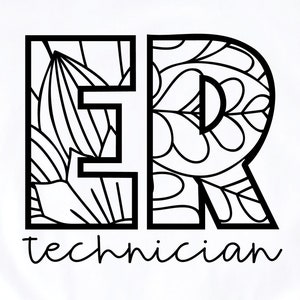 Emergency Room Technician Svg Cut File ER Dxf Png Cricut File | Etsy