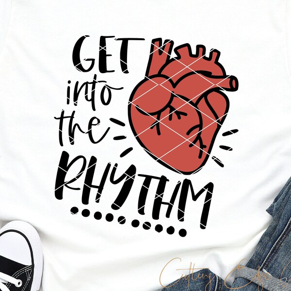 Heart Rhythm Svg - Etsy